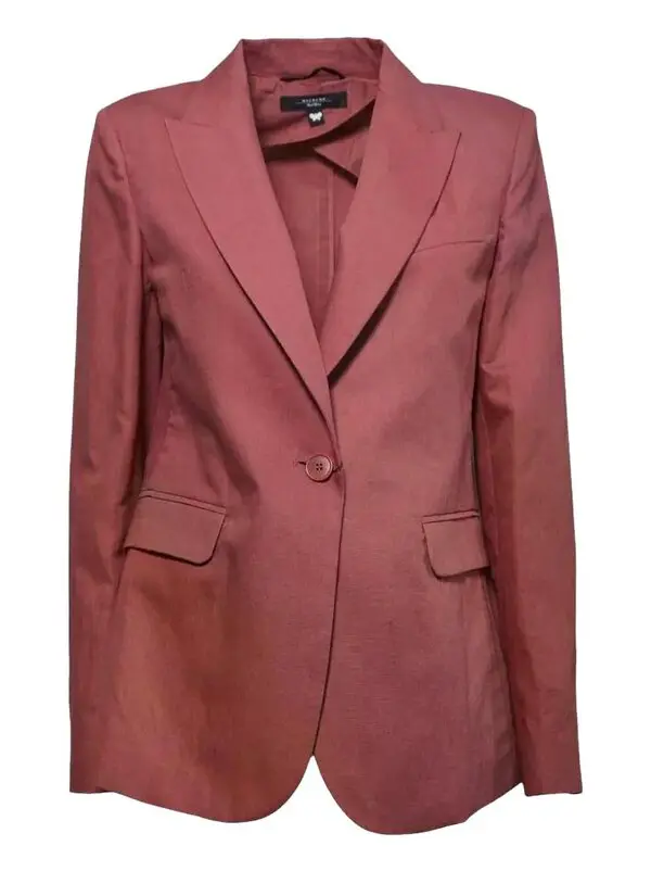 Max Mara Notched-lapel Flap-pocket Blazer - Pink