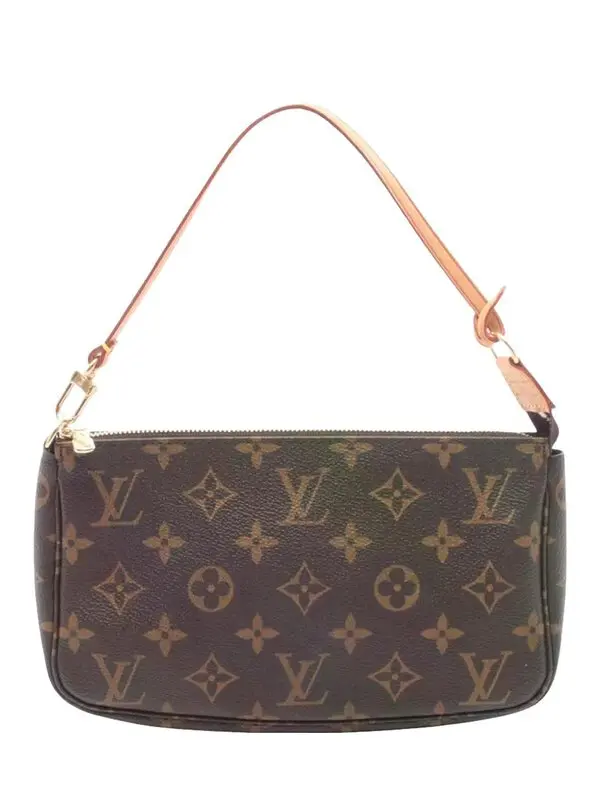 LOUIS VUITTON 2003 Monogram Pochette Accessoires Shoulder Bag - Brown