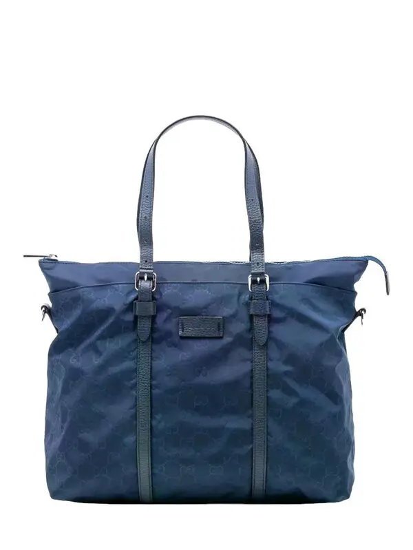 Gucci Gg Nylon Satchel - Blue