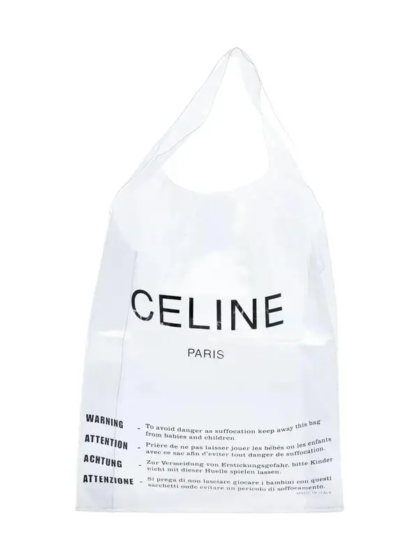 Celine 2018 Pvc Shopping Tote Bag - White