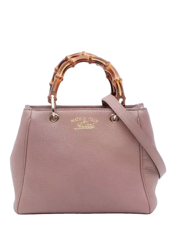 Gucci 2016-2026 Mini Calfskin Bamboo Shopper Satchel - Pink