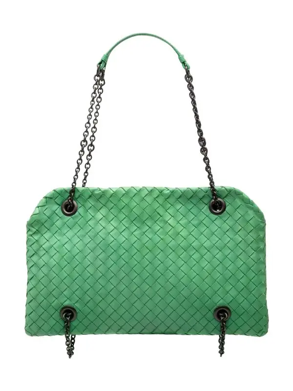 Bottega Veneta 2012-2025 Nappa Intrecciato Duo Shoulder Bag - Green