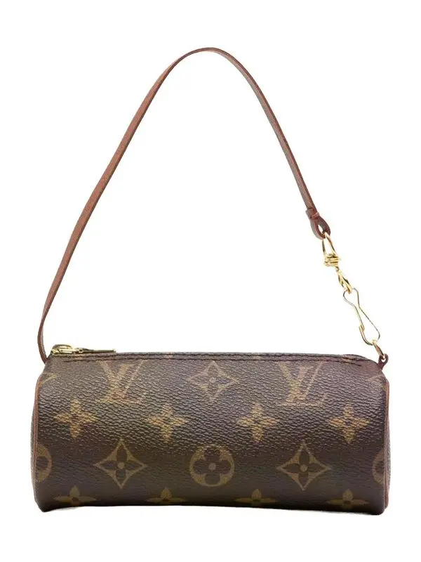 LOUIS VUITTON 1990-2010 Monogram Papillon Pochette Handbag - Brown