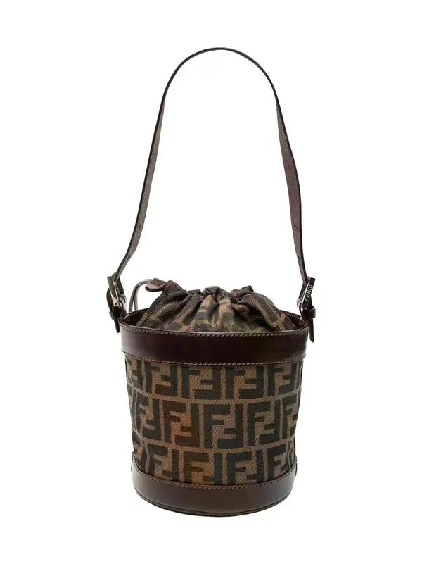 Fendi Zucca Canvas Palazzo Bucket Bag - Brown