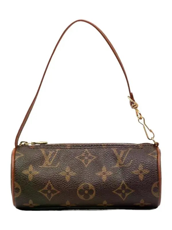 LOUIS VUITTON Monogram Papillon Pochette Handbag - Brown