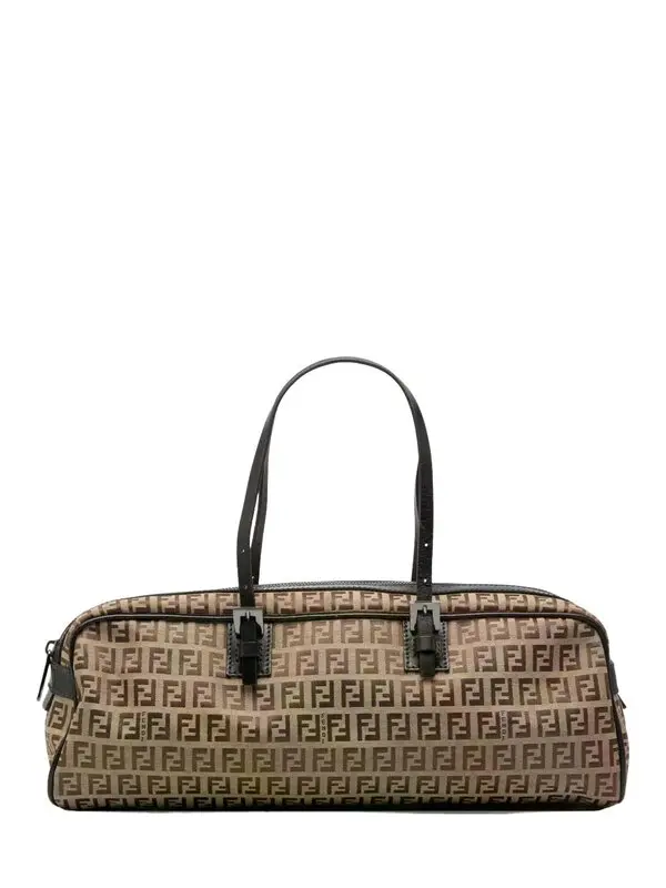 Fendi 2000-2010 Zucchino Canvas Handbag - Brown
