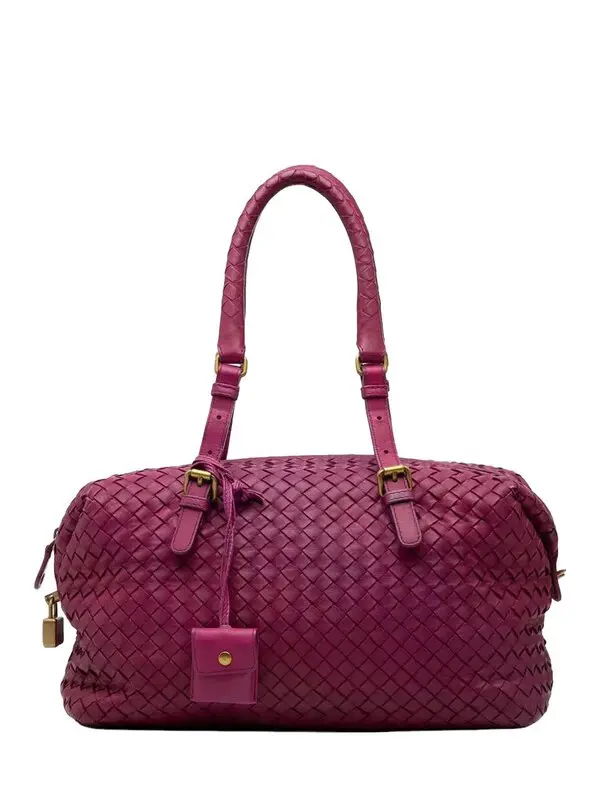 Bottega Veneta 2009 Nappa Intrecciato Montaigne Boston Bag - Purple