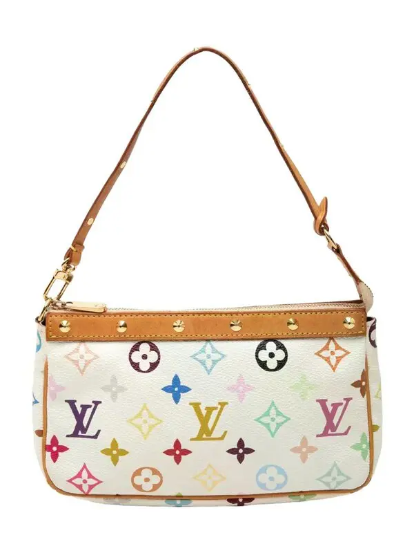 LOUIS VUITTON 2003 Monogram Multicolore Pochette Accessoires - White