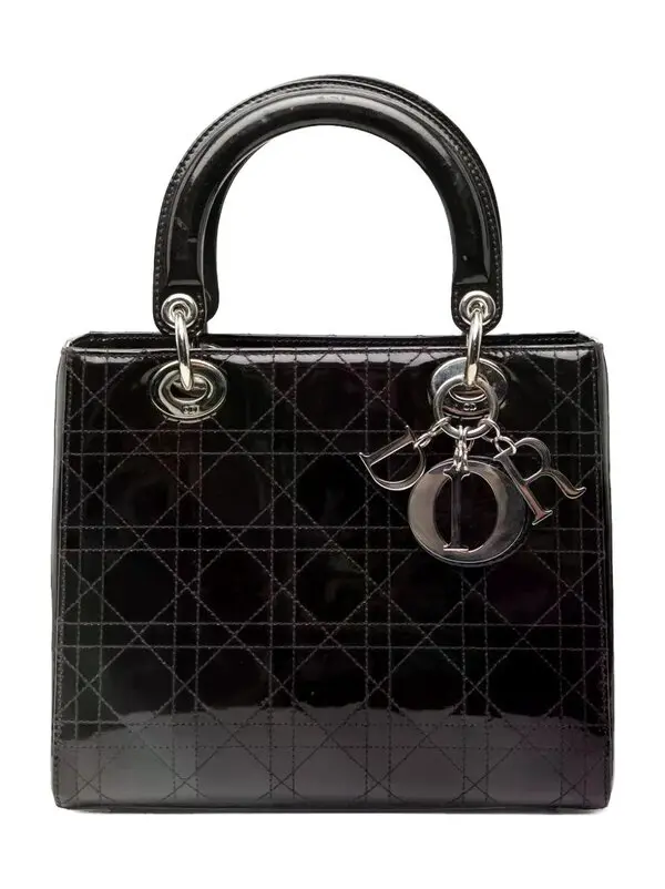 Dior 2008 Medium Lady Satchel - Purple