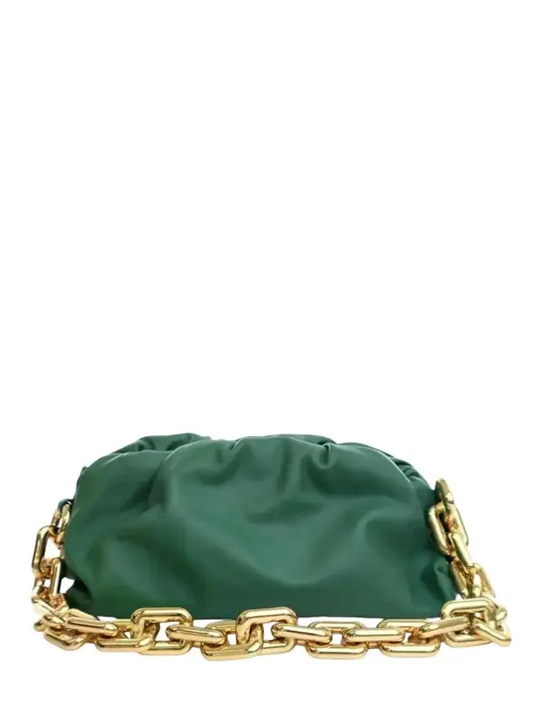 Bottega Veneta Lambskin Chain Pouch - Green