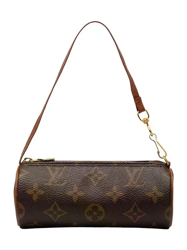 LOUIS VUITTON Monogram Papillon Pochette Handbag - Brown