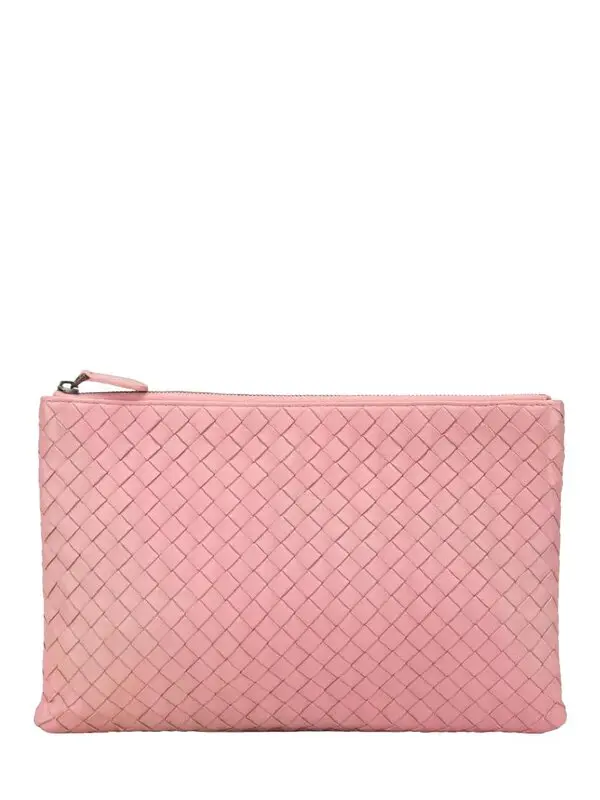 Bottega Veneta Nappa Intrecciato Pouch - Pink
