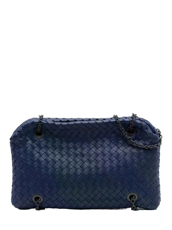 Bottega Veneta Nappa Intrecciato Duo Shoulder Bag - Blue