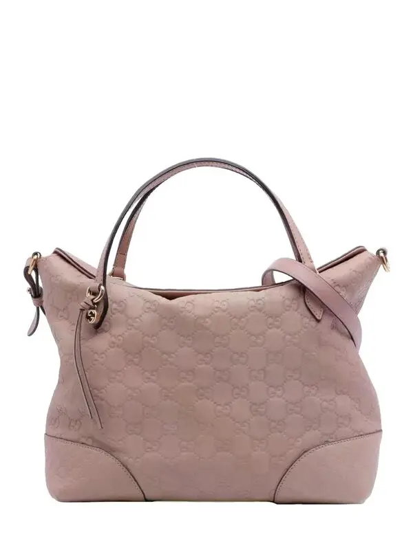 Gucci Medium Sima Bree Fold Over Tote Satchel - Pink