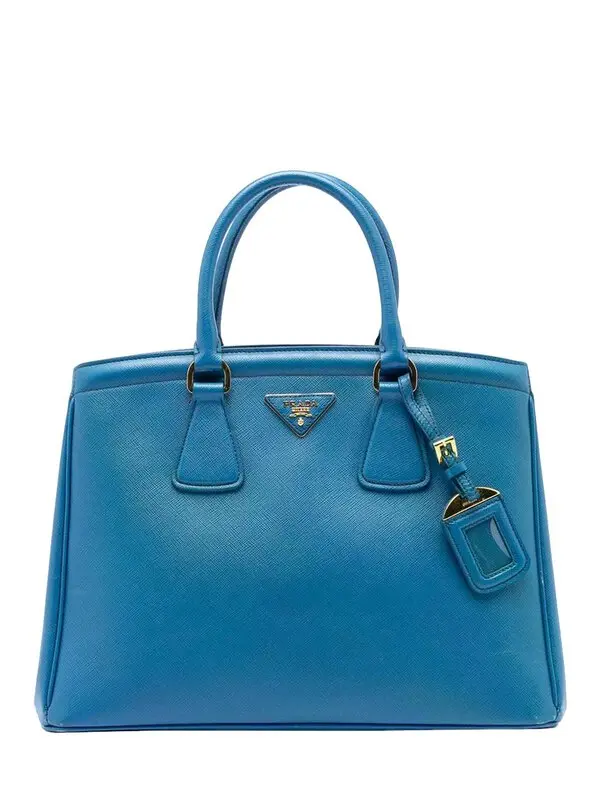 Prada Saffiano Lux Parabole Tote Bag - Blue