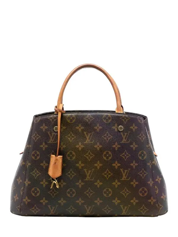 LOUIS VUITTON 2014 Monogram Montaigne Mm Satchel - Brown