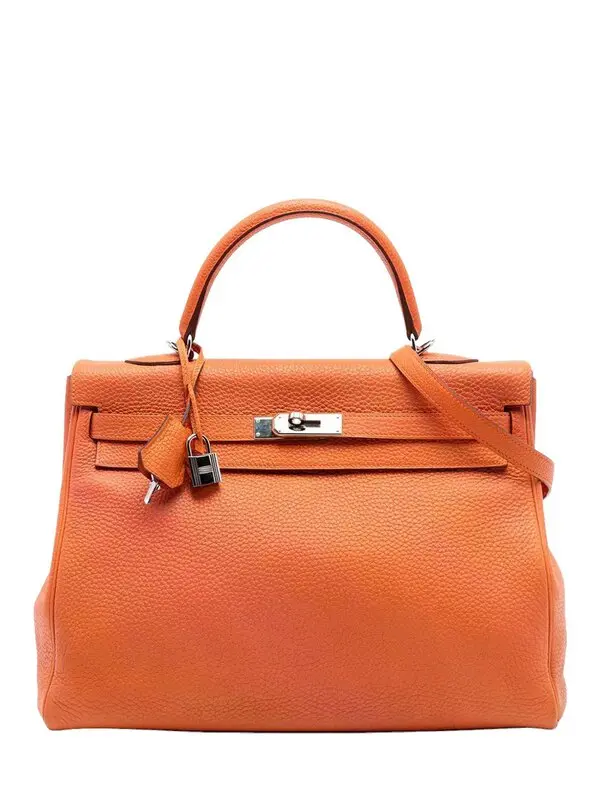 Hermès 2013 Togo Kelly Ii Retourne 35 Satchel - Orange