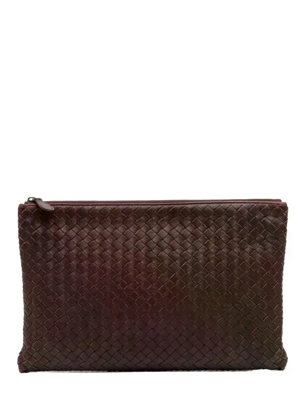 Bottega Veneta Nappa Intrecciato Clutch Bag - Brown