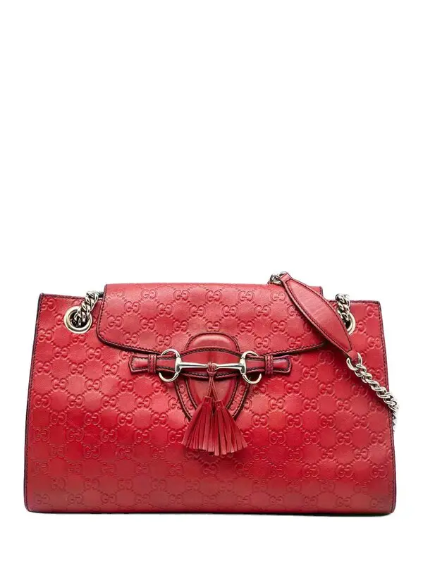 Gucci Large Sima Emily Shoulder Bag - Red