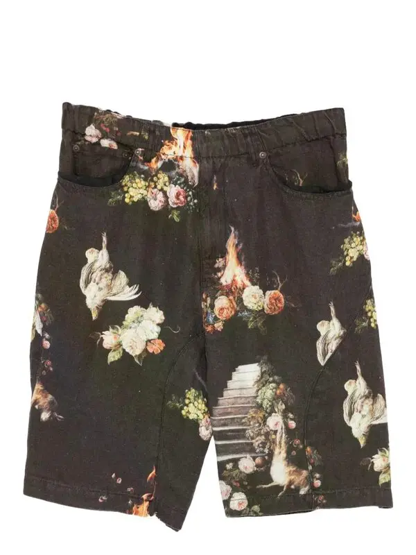 UNDERCOVERISM Floral Print Shorts - Brown