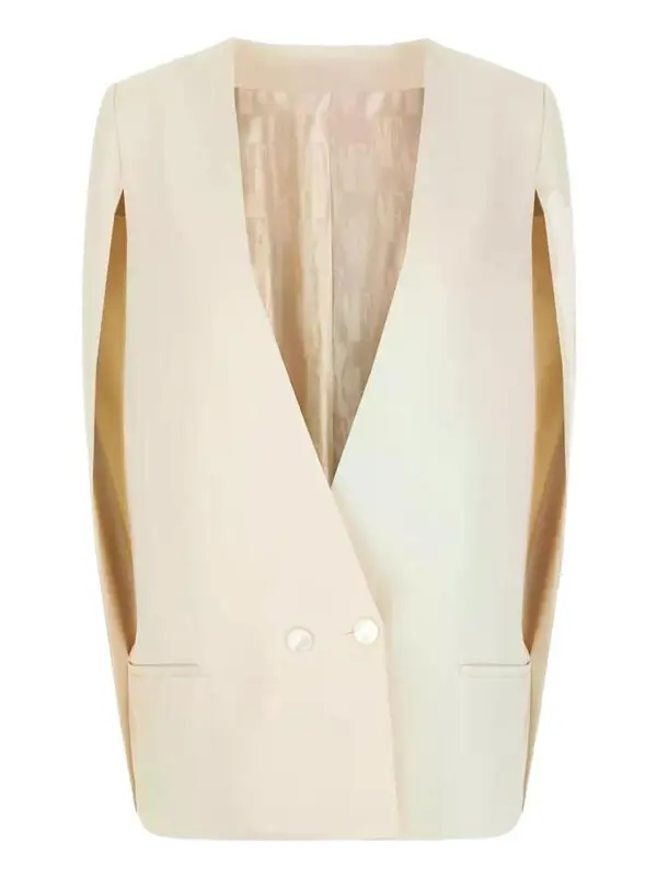 Alberta Ferretti Buttoned Gilet - Neutrals