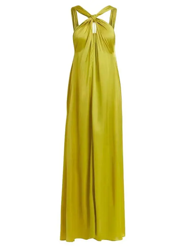 Essentiel Antwerp Halterneck A-line Dress - Yellow