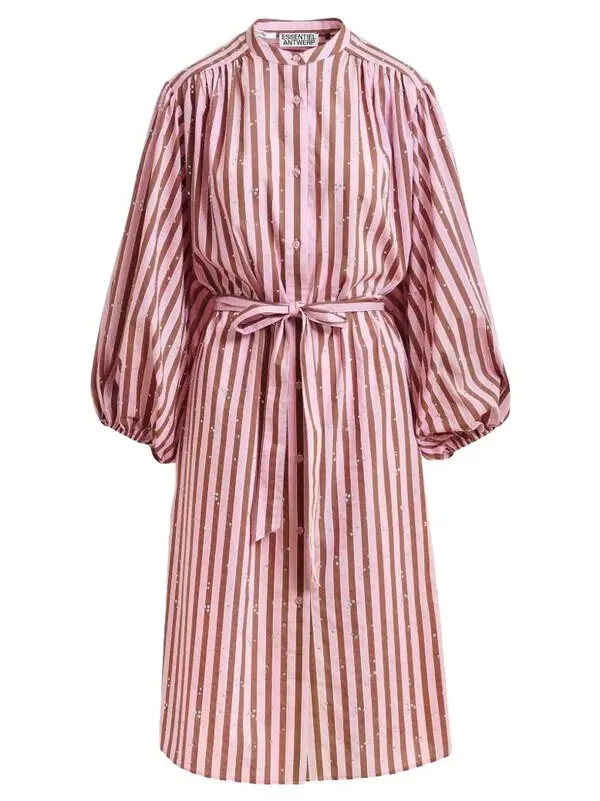 Essentiel Antwerp Jodianna Striped Midi Dress - Pink
