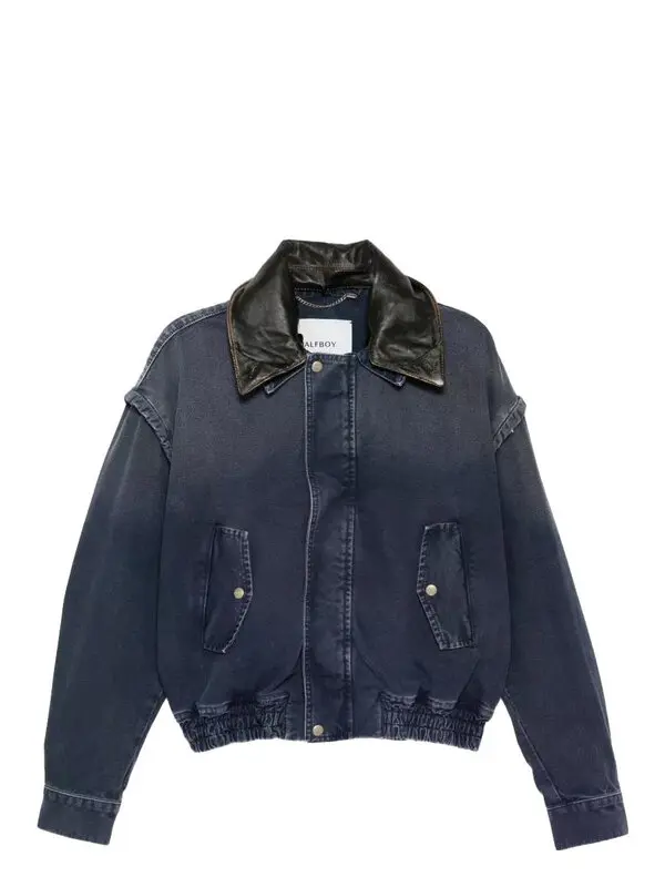 HALFBOY Denim Bomber Jacket - Blue