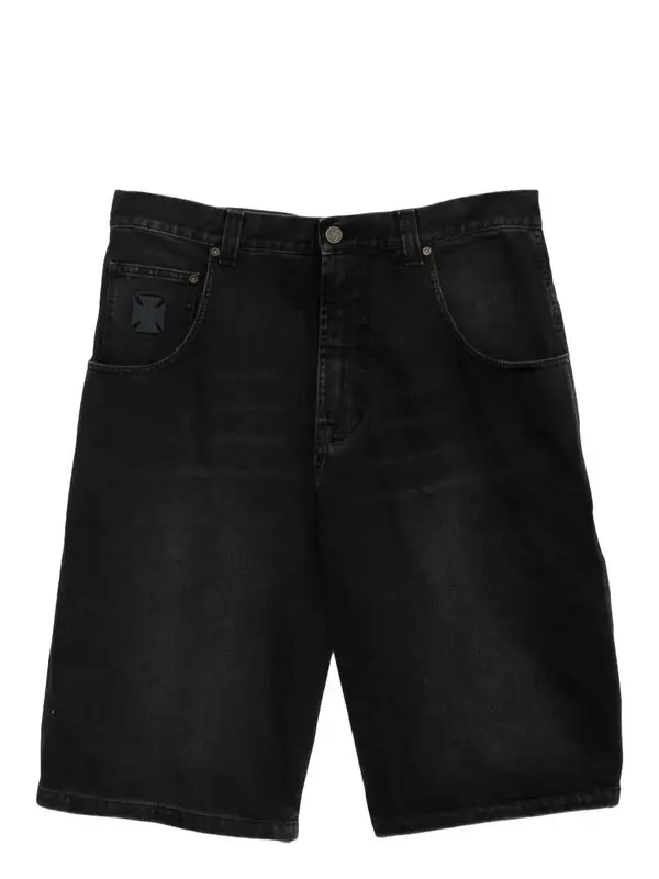 Vetements Faded Denim Shorts - Black
