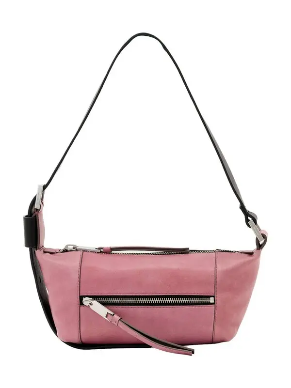 ALLSAINTS Vega Mini Leather Shoulder Bag - Raspberry Pink