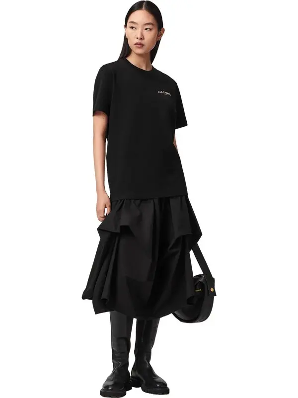 ALLSAINTS Blaze Oversized Boyfriend T-shirt - Black