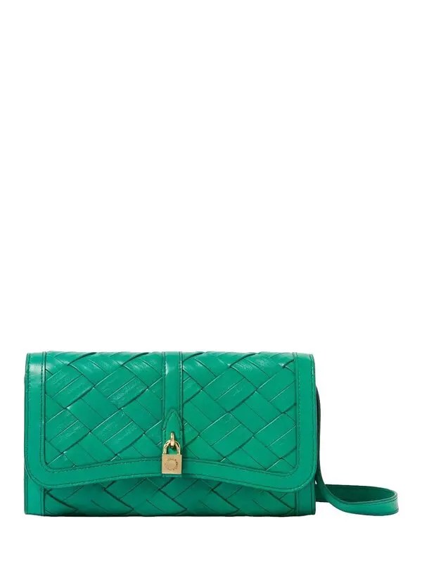 Stella McCartney Ryder Woven Clutch - Green