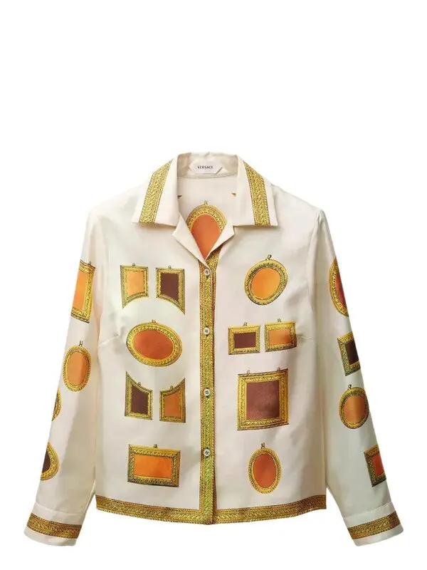 Versace Frame-print Shirt - Neutrals
