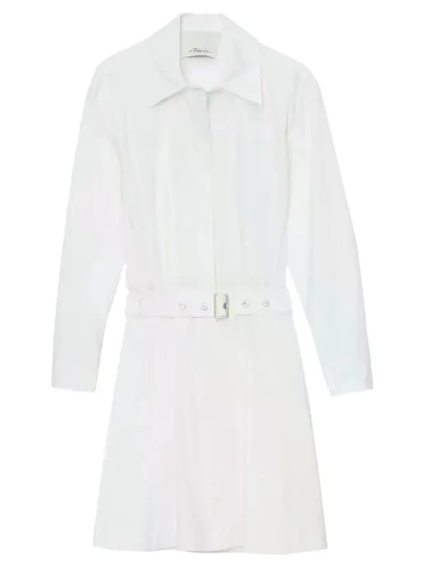 3.1 Phillip Lim Belted Shirt Mini Dress - White