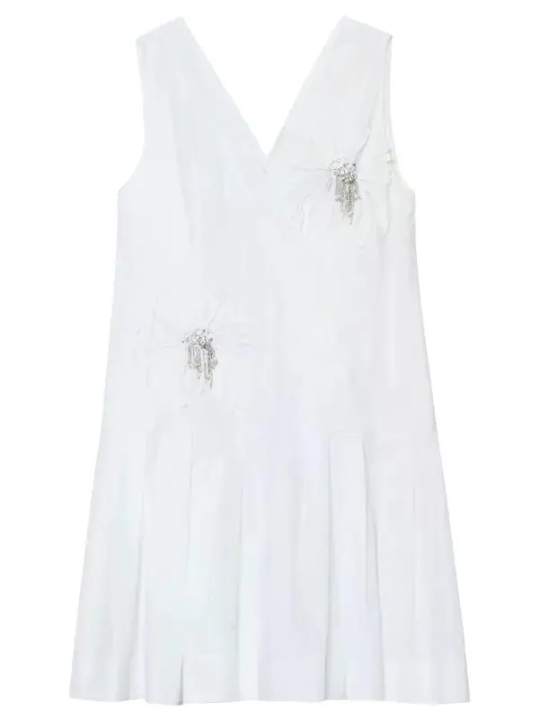 3.1 Phillip Lim Floral Appliqué Mini Dress - White