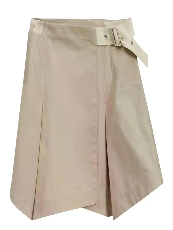 3.1 Phillip Lim Belted Pleated Midi Skirt - Neutrals