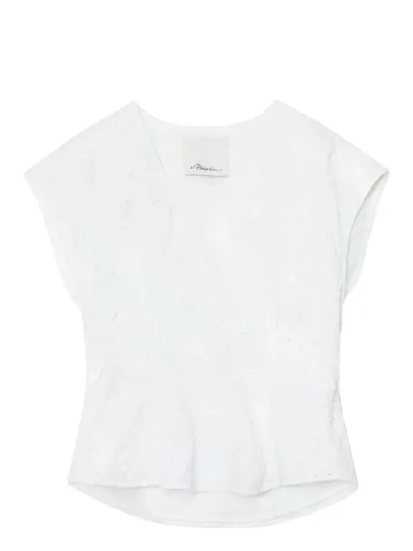 3.1 Phillip Lim Floral V-neck Blouse - White