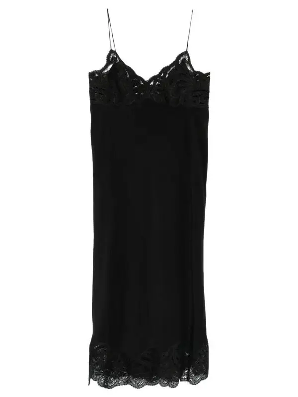 Ermanno Scervino Lace Panel Midi Dress - Black