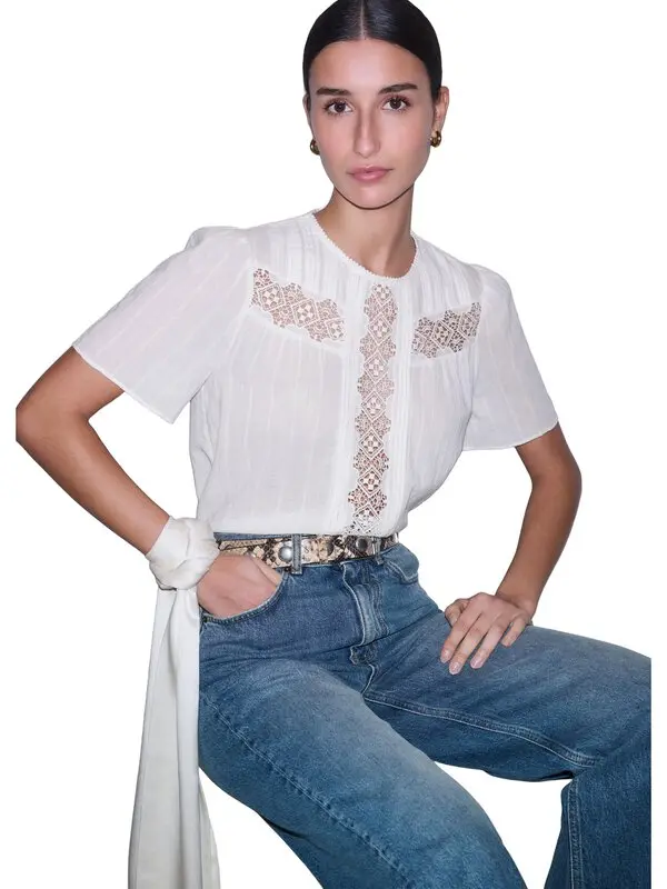 ME+EM Embroidered T-shirt - Soft White