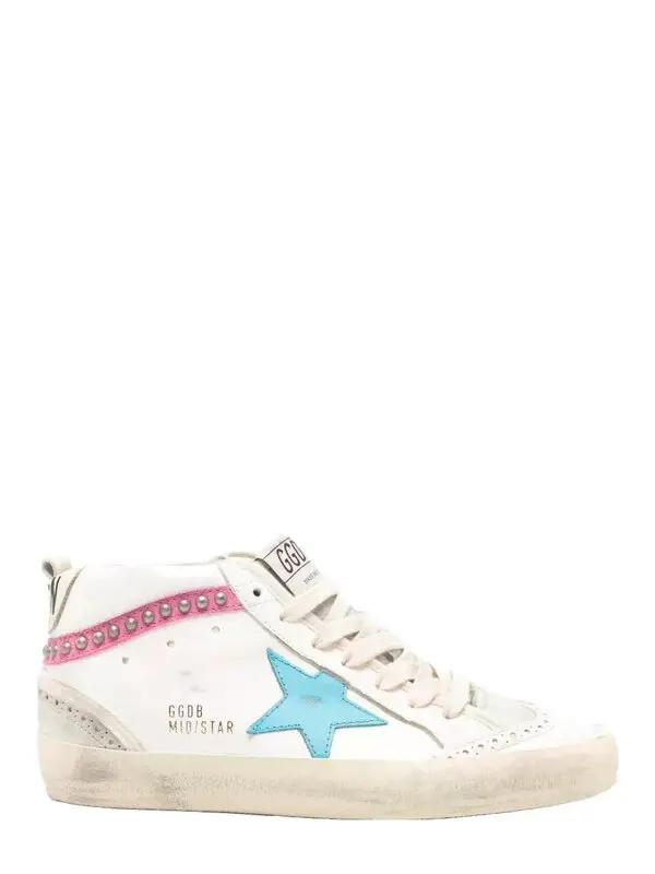 GOLDEN GOOSE Mid Star Leather Sneakers - White