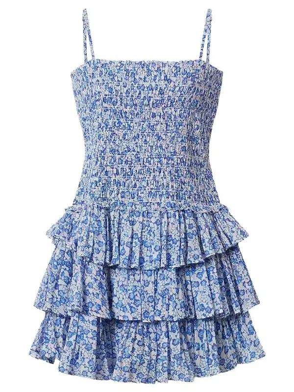 MARANT ETOILE Elodie Floral-print Dress - Blue