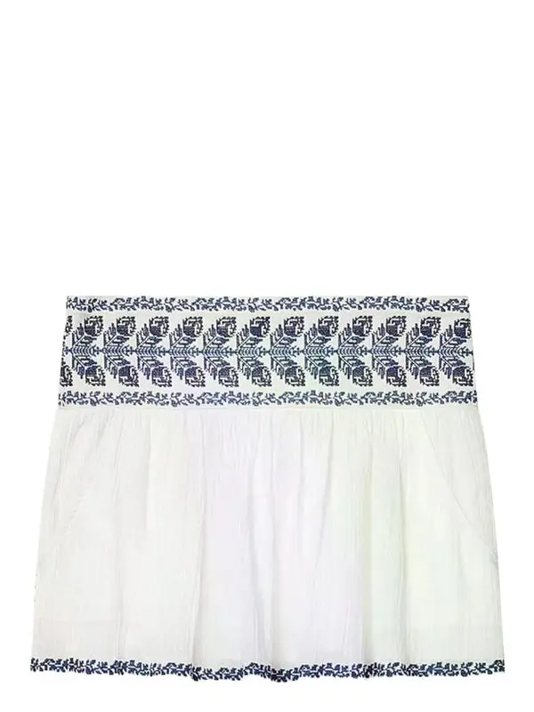 MARANT ETOILE Picadilia Embroidered Mini Skirt - White