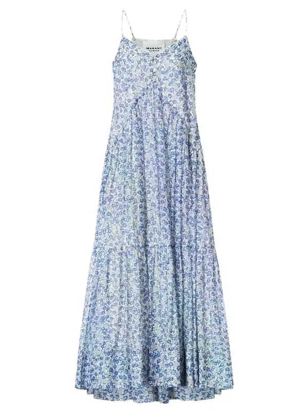 MARANT ETOILE Sabba Floral Tiered Dress - Blue