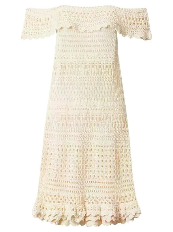 MARANT ETOILE Zoa Crochet Mini Dress - Neutrals