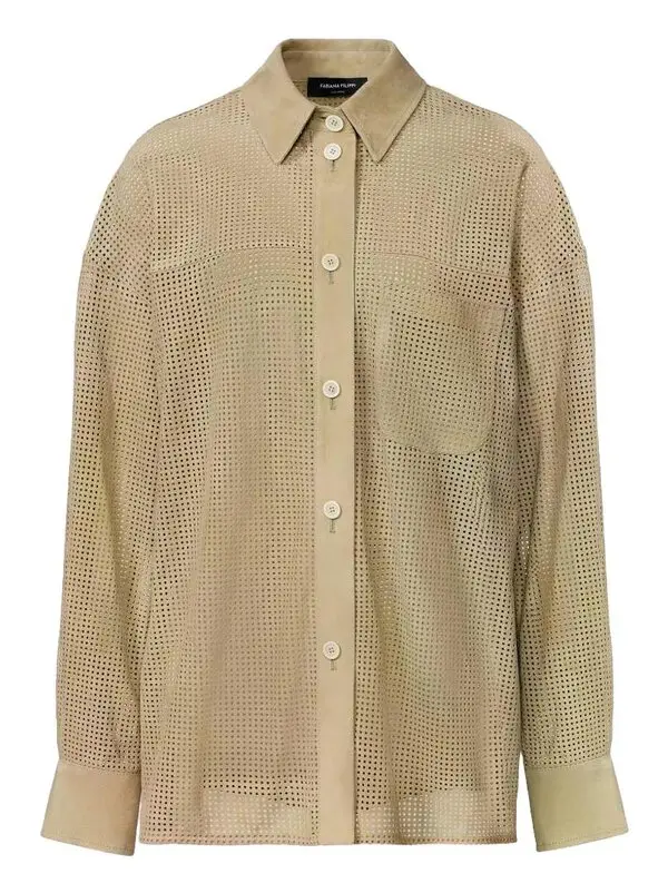 Fabiana Filippi Perforated Buttoned Shirt - Neutrals