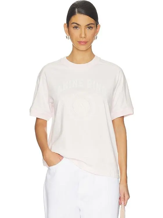 ANINE BING Walker Collegiate Tee - Powder Pink