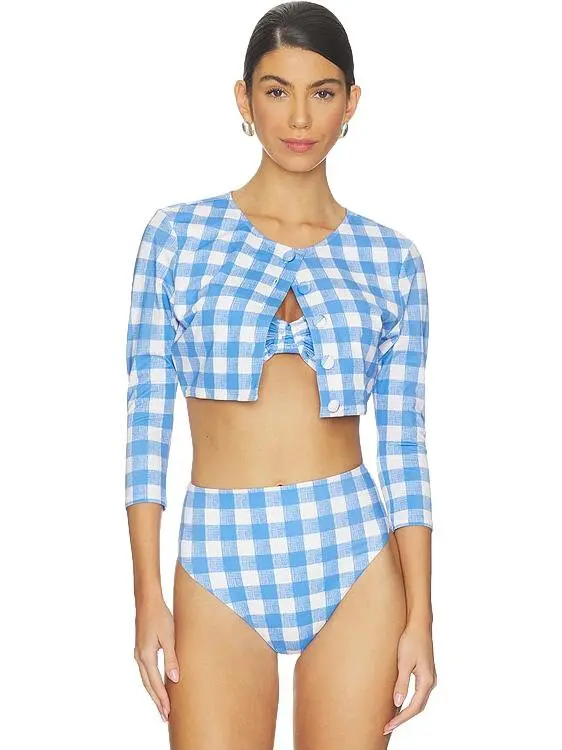 CLEOBELLA Skye Rashguard - Blue Bonnet Gingham