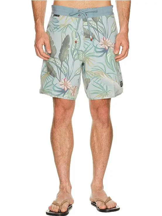 DARK SEAS Sennit Boardshort - Light Blue & Grey