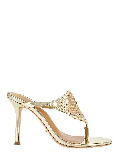 TONY BIANCO Demure Sandal - Gold Glomesh