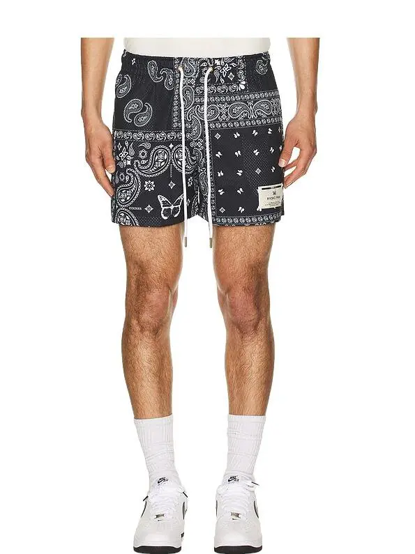 RYOKO RAIN Original Paisley Shorts - Black